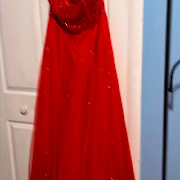 elie wilde | Dresses | Elie Wilde Beautiful Red One Strap Prom Dress ...